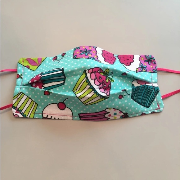 Accessories | Custom 3 Layer Face Mask Wbright Cupcakes Kids | Poshmark